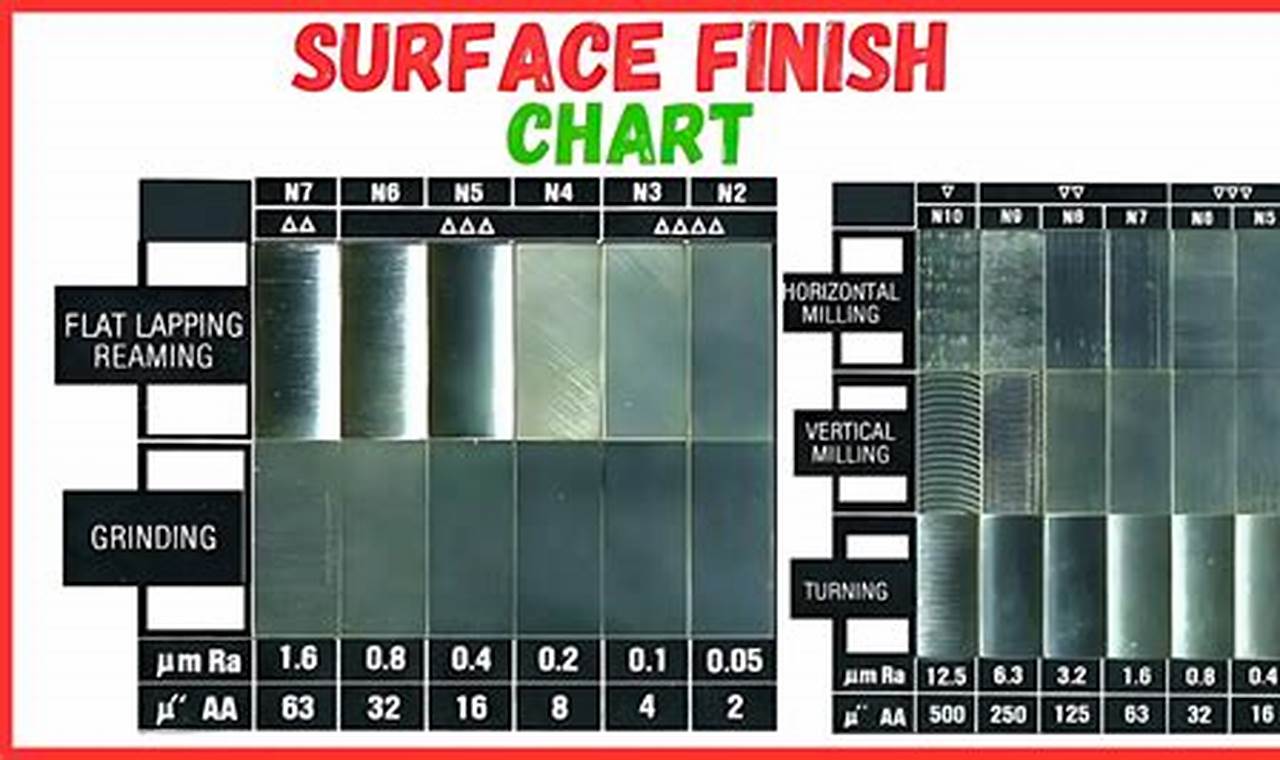 Ra Surface Finish Chart: The Ultimate Guide & Examples